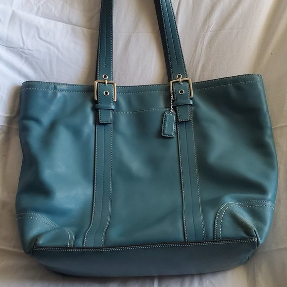 Coach | Bags | Coach Tote Blue | Poshmark